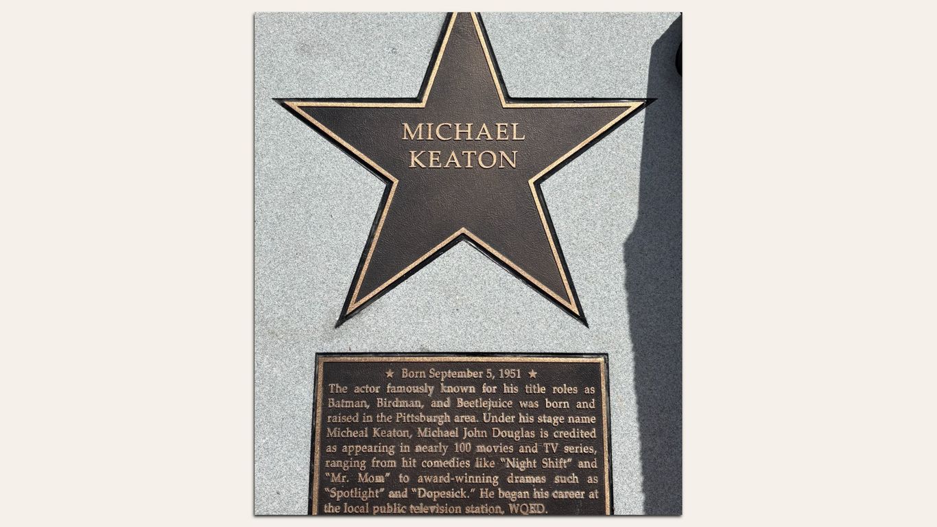 Michael Keaton gets a star — and a typo