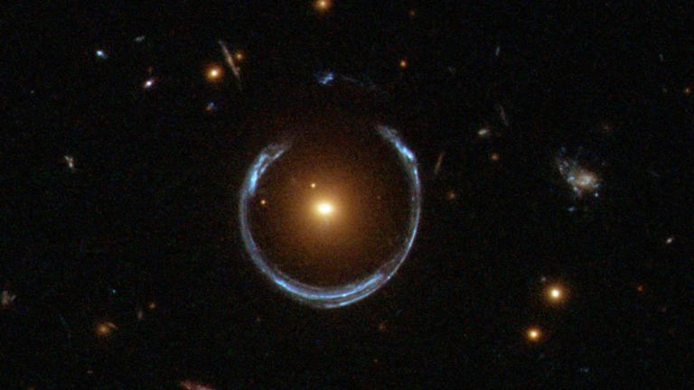 ‘Dark object’ discovered hiding behind a warped Einstein ring