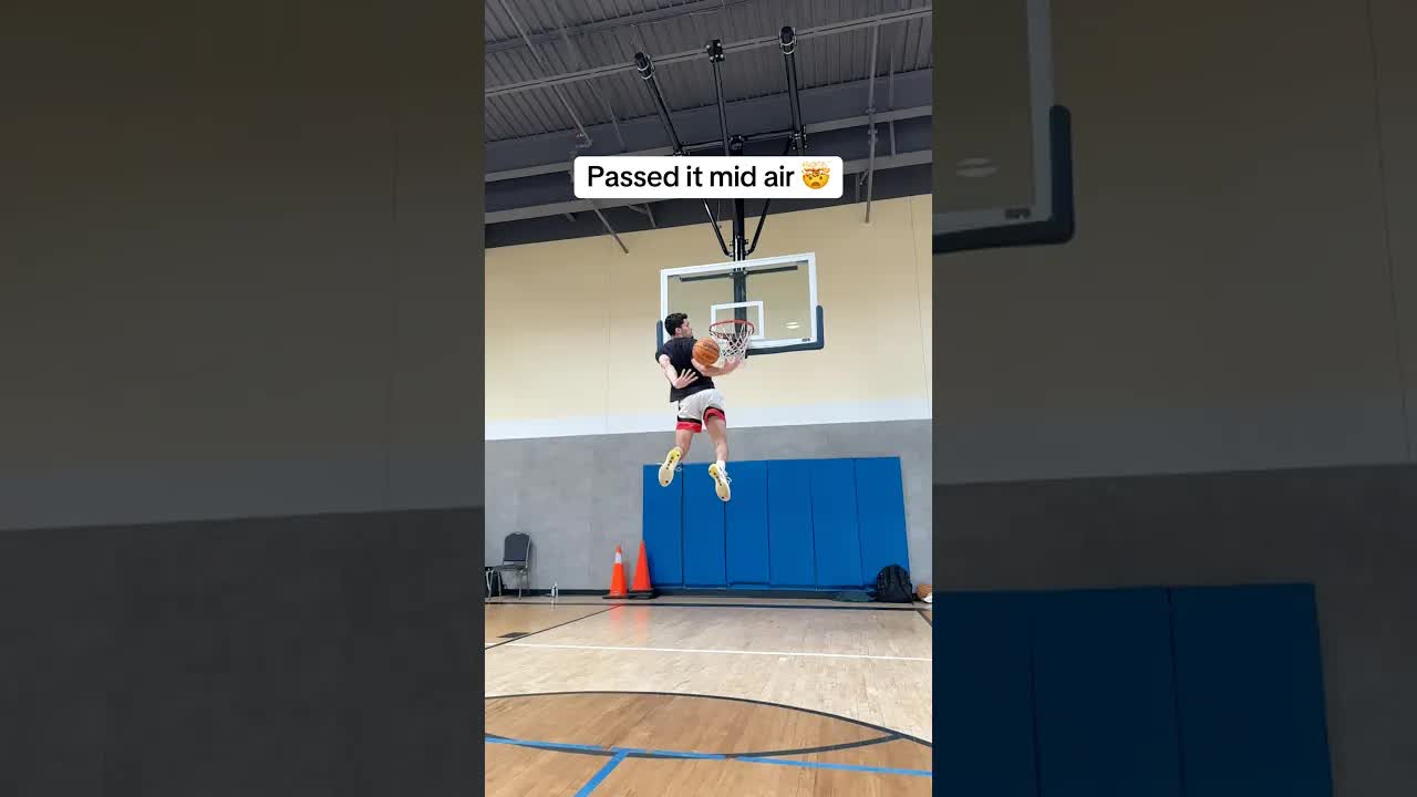 Behind the back pass into a dunk!