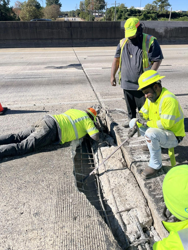 Pothole opens on I-75 overpass, shutting down lanes for repairs for hours