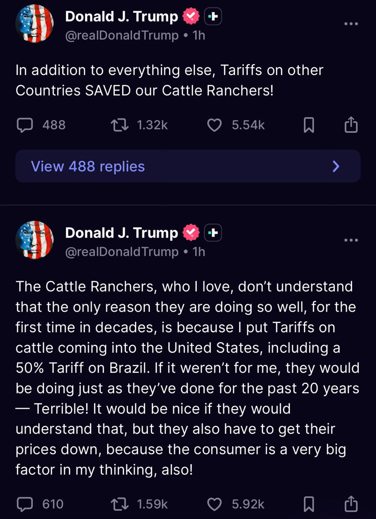 Trump Argentina beef row: POTUS says cattle ranchers must get prices ...