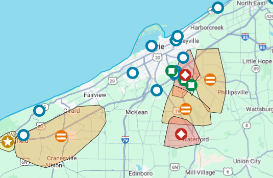 Power restored to most of Erie County, outages remain in West County