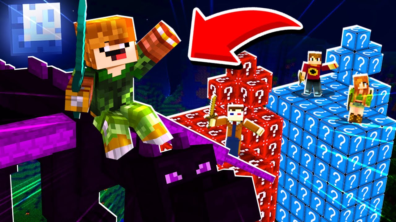 Ilha Lucky Block no chão? | Minecraft