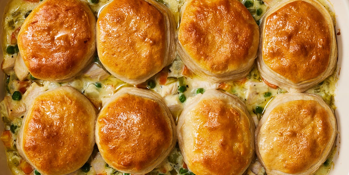 Skip The Crust—Top Your Chicken Pot Pie With Buttery Biscuits Instead