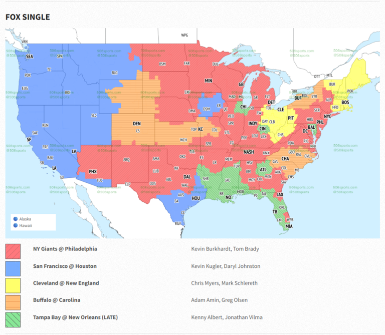 Tampa Bay Buccaneers at New Orleans Saints Week 8 broadcast map — Will ...