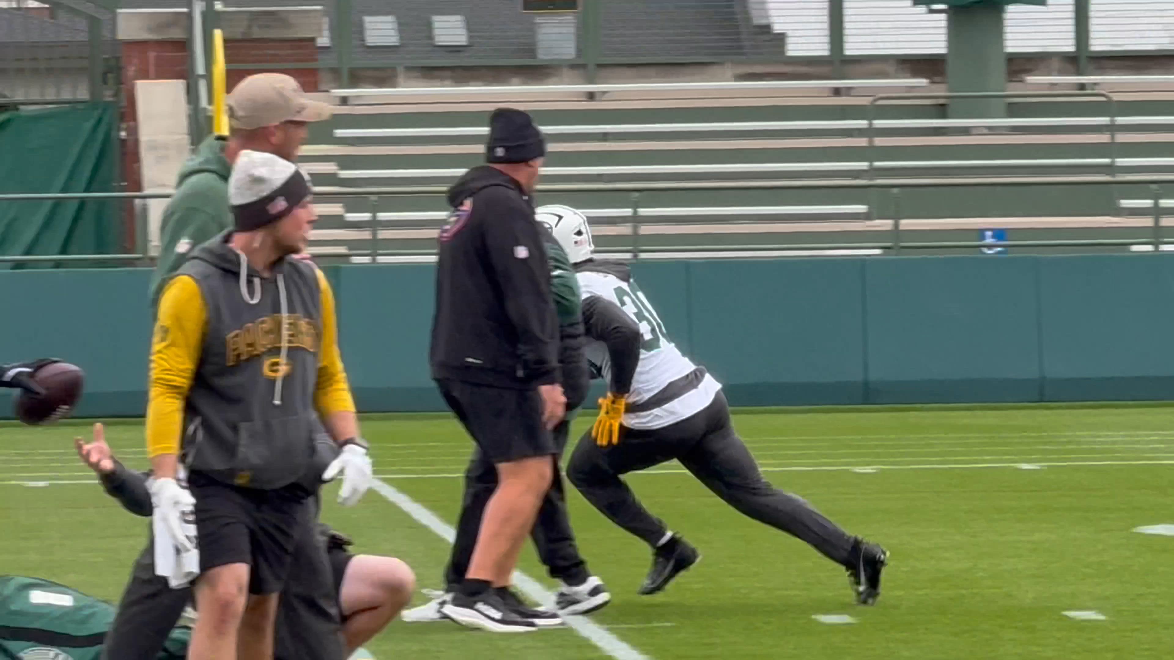 Offense Drills at Green Bay Packers Practice on Oct. 22