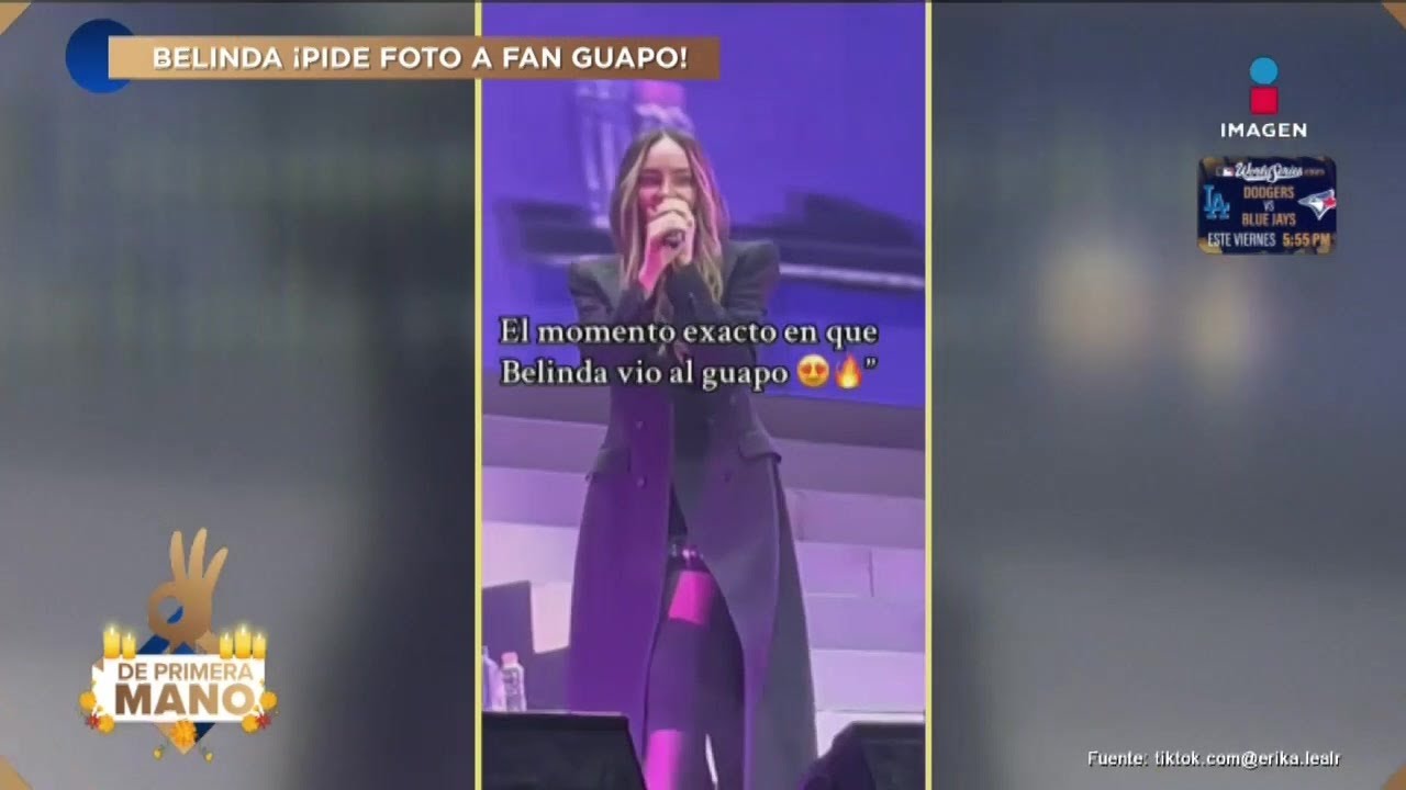 ¡Belinda se ENAMORA en pleno concierto! Le pidió FOTO a fan guapo | De ...