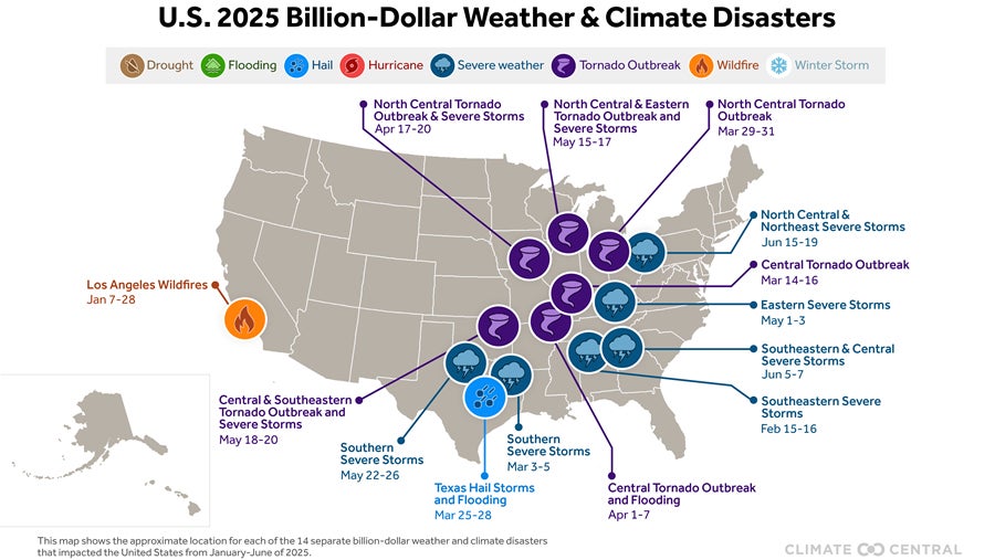 America Had 14 Separate Billion-Dollar Weather Disasters In 2025 ...