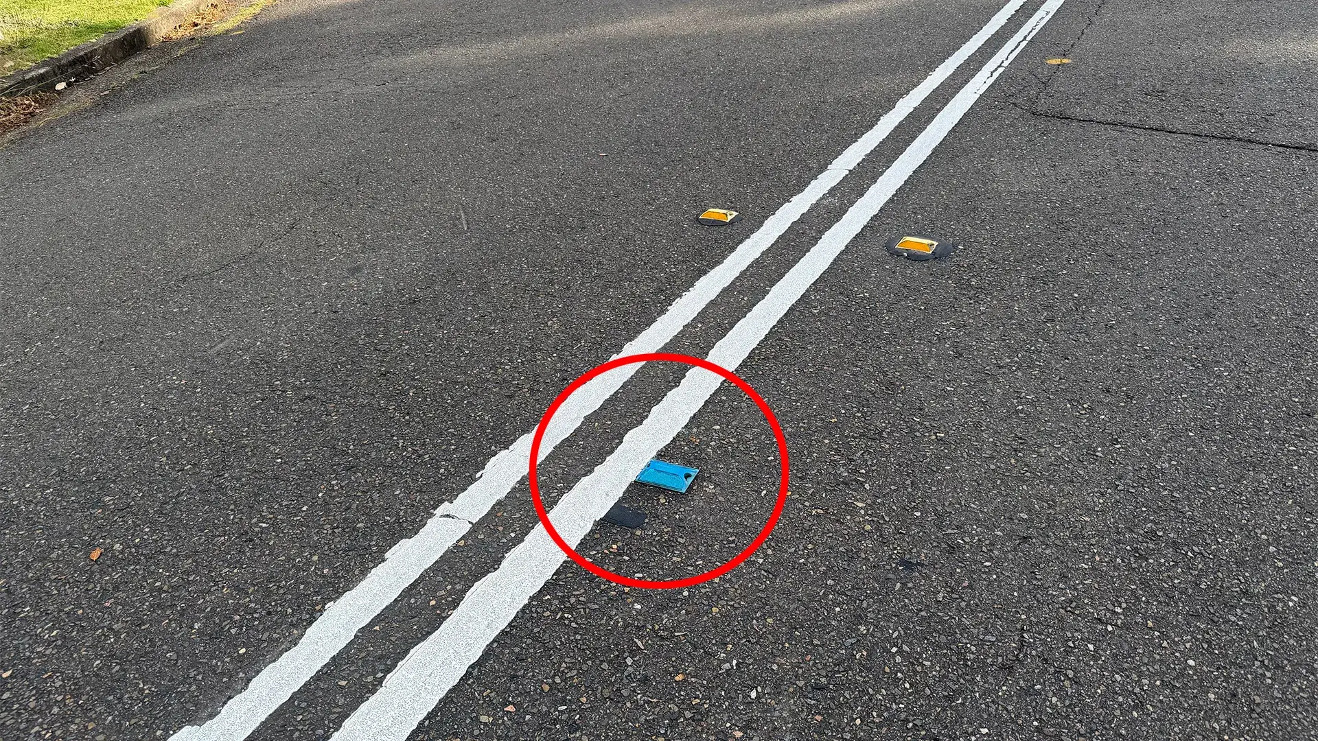These blue road reflectors have a crucial hidden meaning
