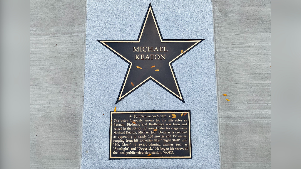 Michael Keaton's name spelled wrong on Pittsburgh Walk of Fame plaque