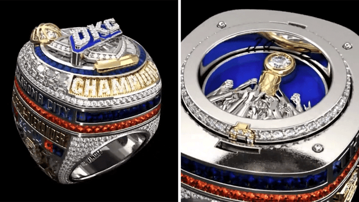OKC Thunder's Championship Bling Revealed, Ring Inside A Ring!