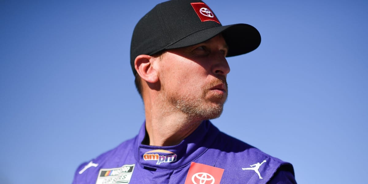 Denny Hamlin reacts to predictable Talladega playoff race, no ‘crazy ...