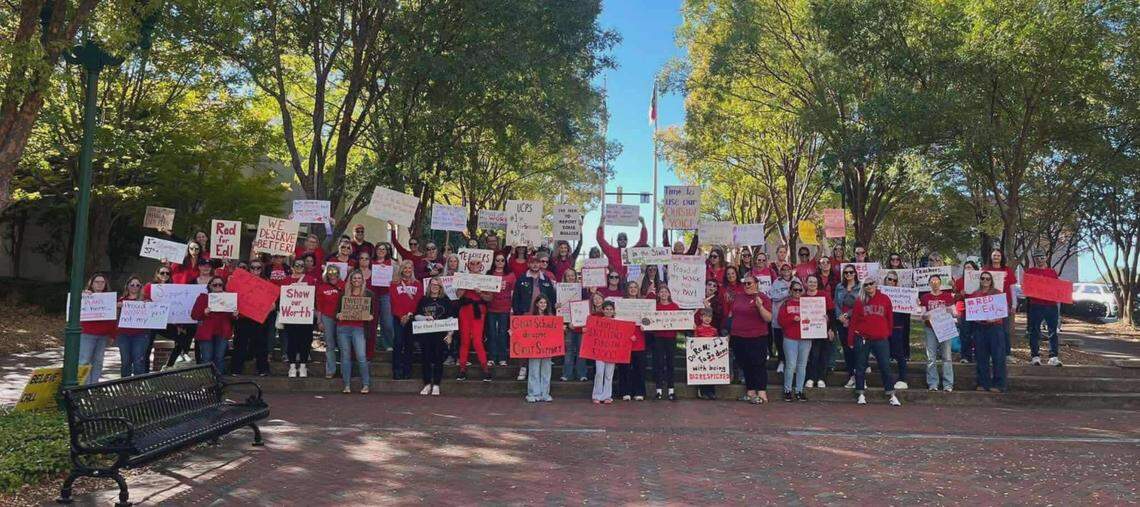 Hundreds of Union County teachers call out sick amid delayed pay increases
