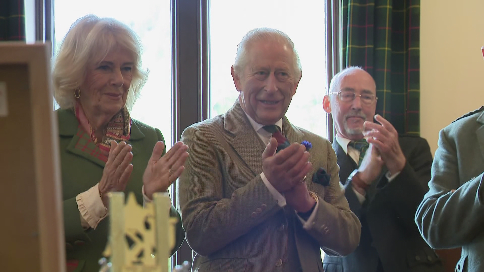 Highland dancers perform for His Royal Highness
