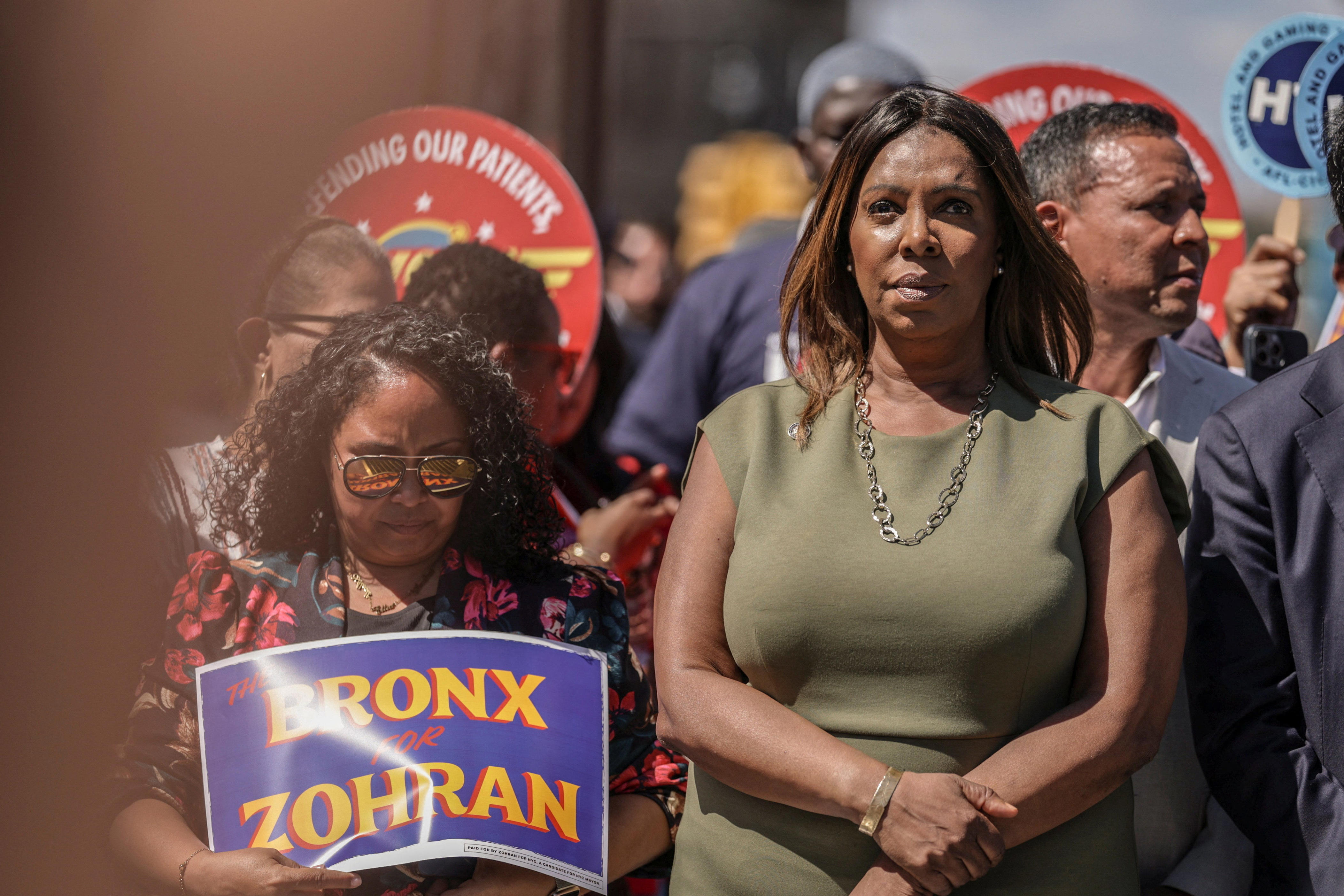 New York Democrats rally around Letitia James after indictment, Trump ...