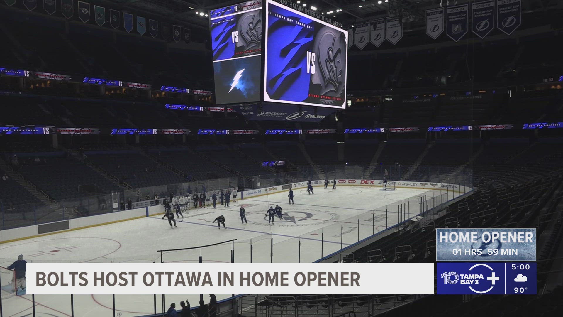 Tampa Bay Lightning Get Ready For Home Opener At Benchmark