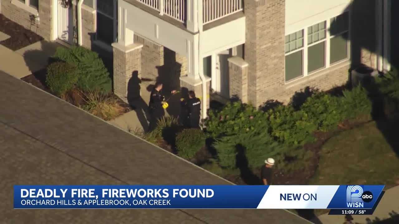 Man dead in Oak Creek apartment fire; fireworks found inside unit