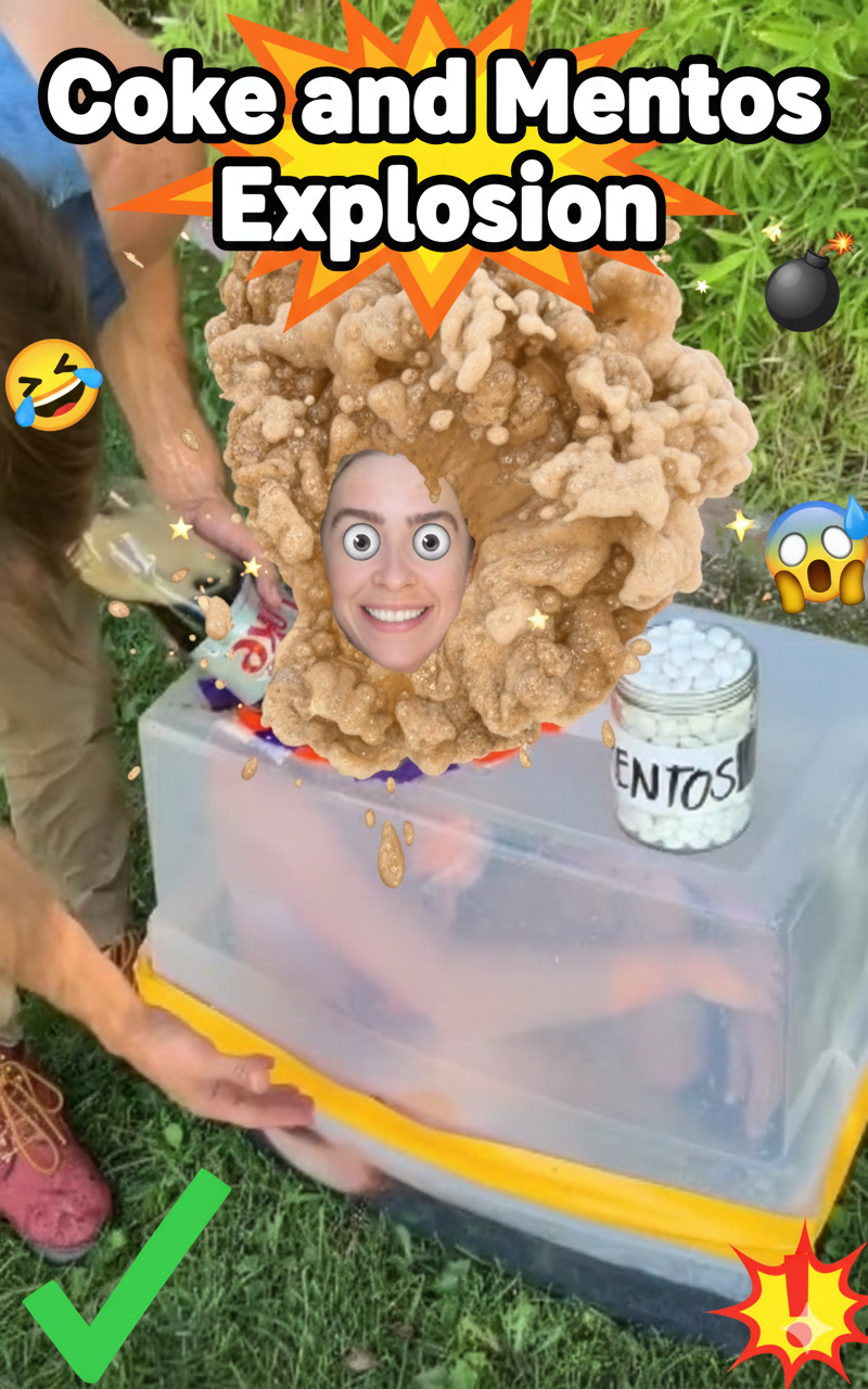 Coke and Mentos Explosion… But This Time It Went Inside?!
