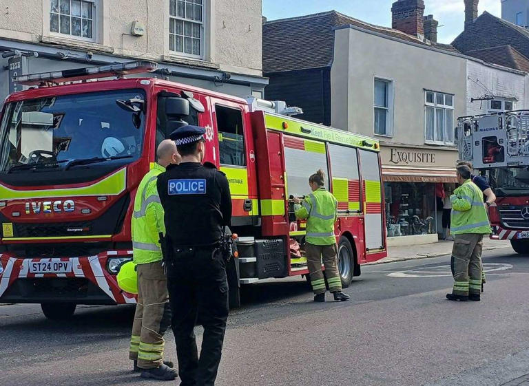 Emergency services shut Whitstable High Street to rescue trapped pigeon