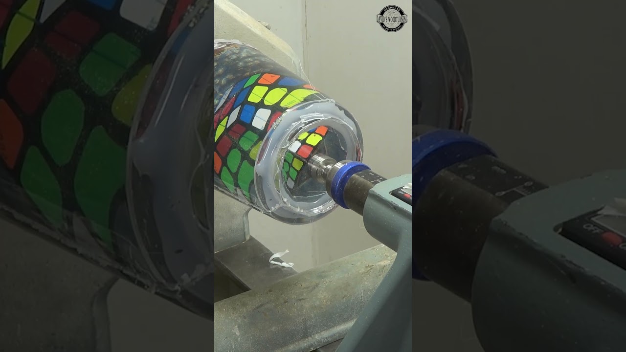 Turning a Rubik’s cube into an egg | Woodturning magic