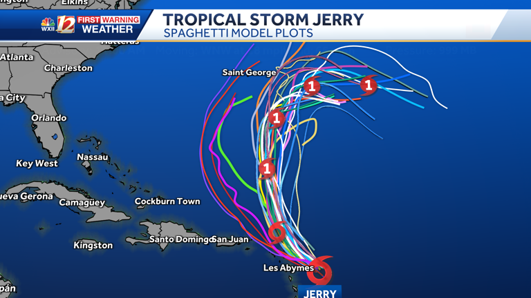 Tropical Storm Jerry: Strengthening continues, Category 1 hurricane likely