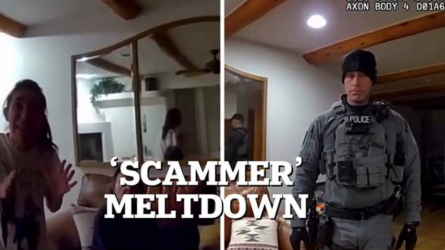 Pregnancy 'scammer' Laura Owens' meltdown during police raid
