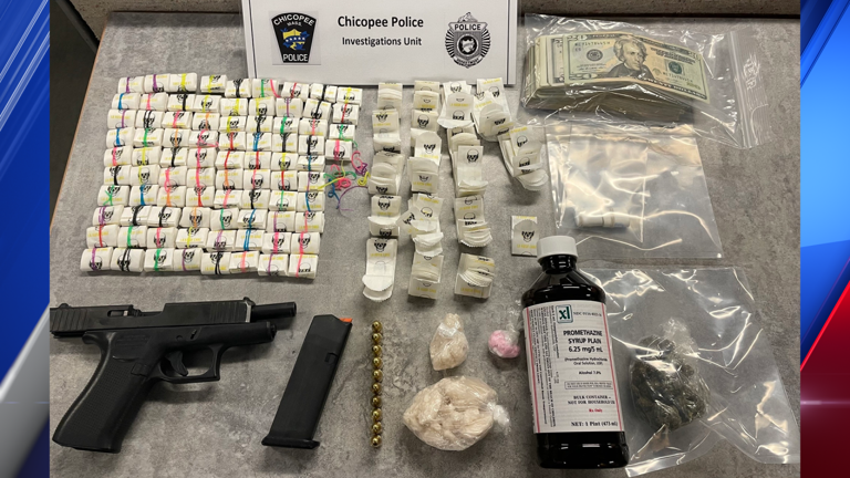Chicopee police seize drugs and stolen gun in traffic stop