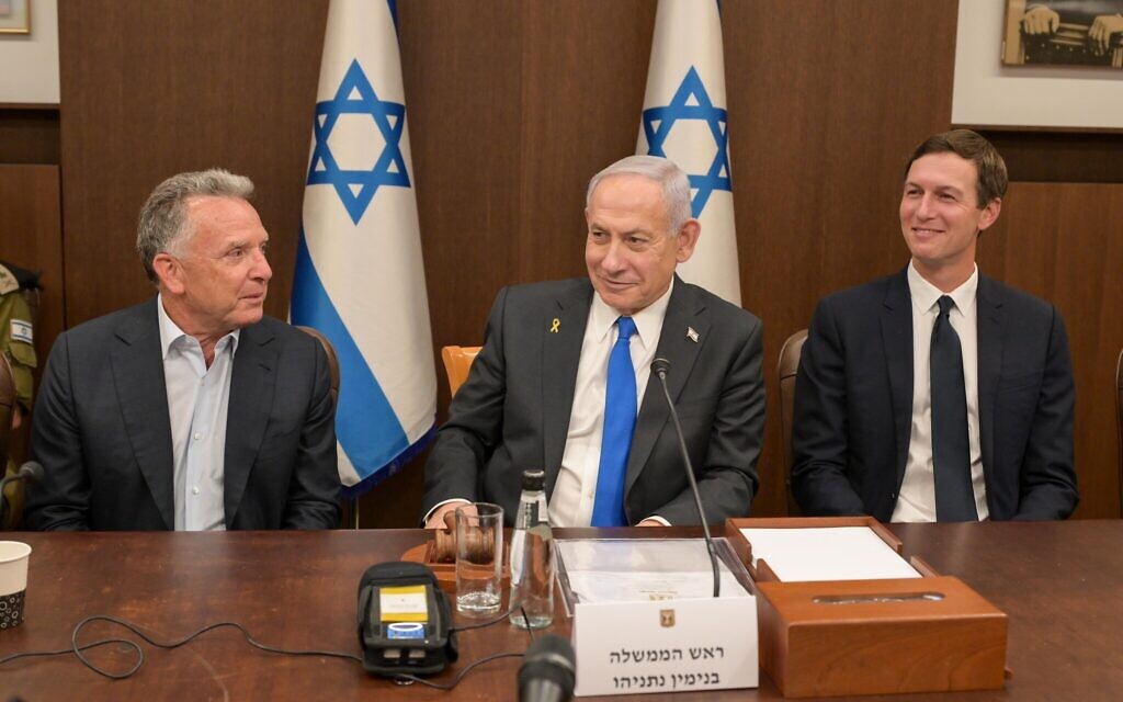Netanyahu’s office publishes photos of Witkoff and Kushner at cabinet ...