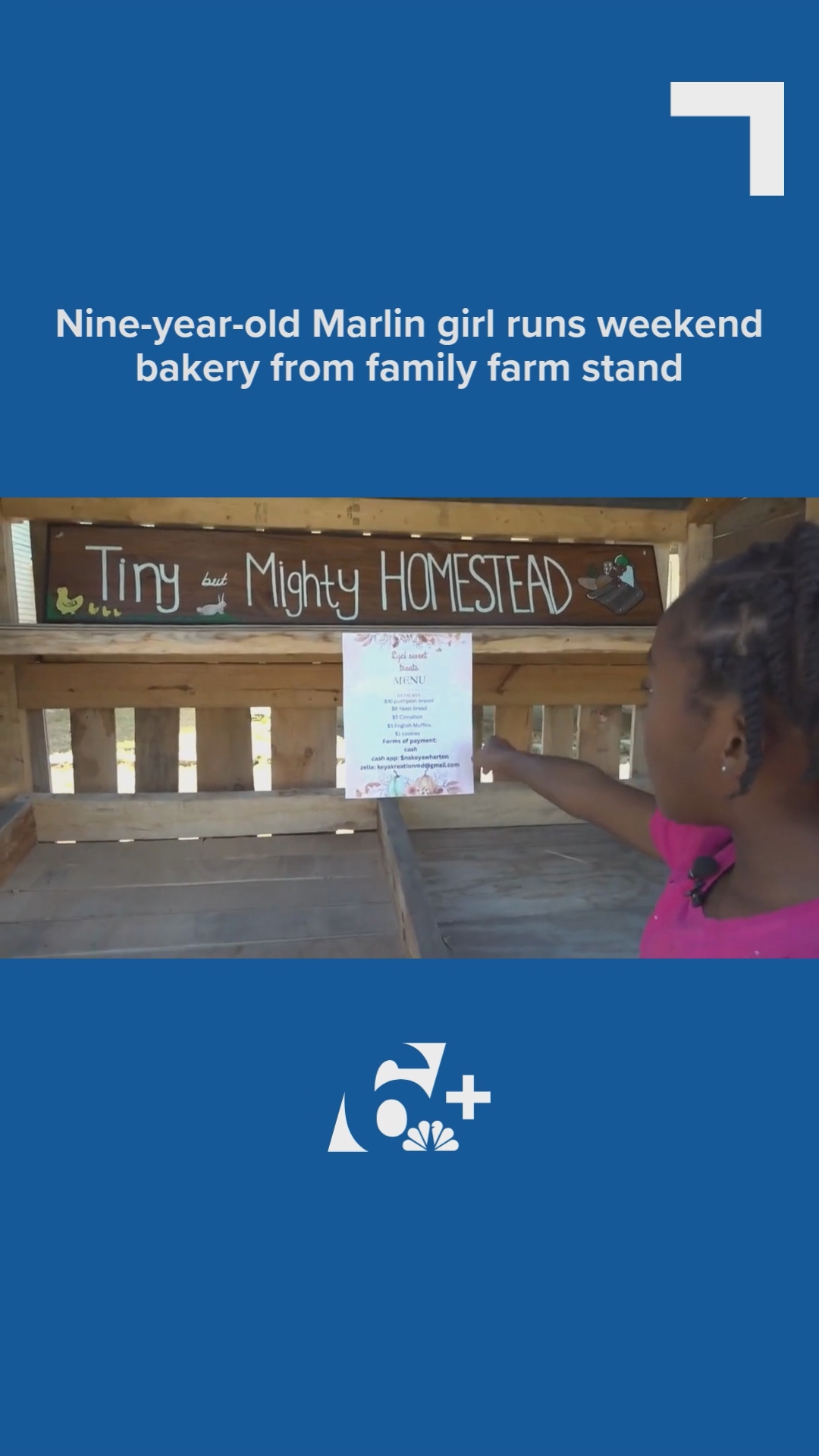 Nine-year-old Marlin girl runs weekend bakery from family farm stand