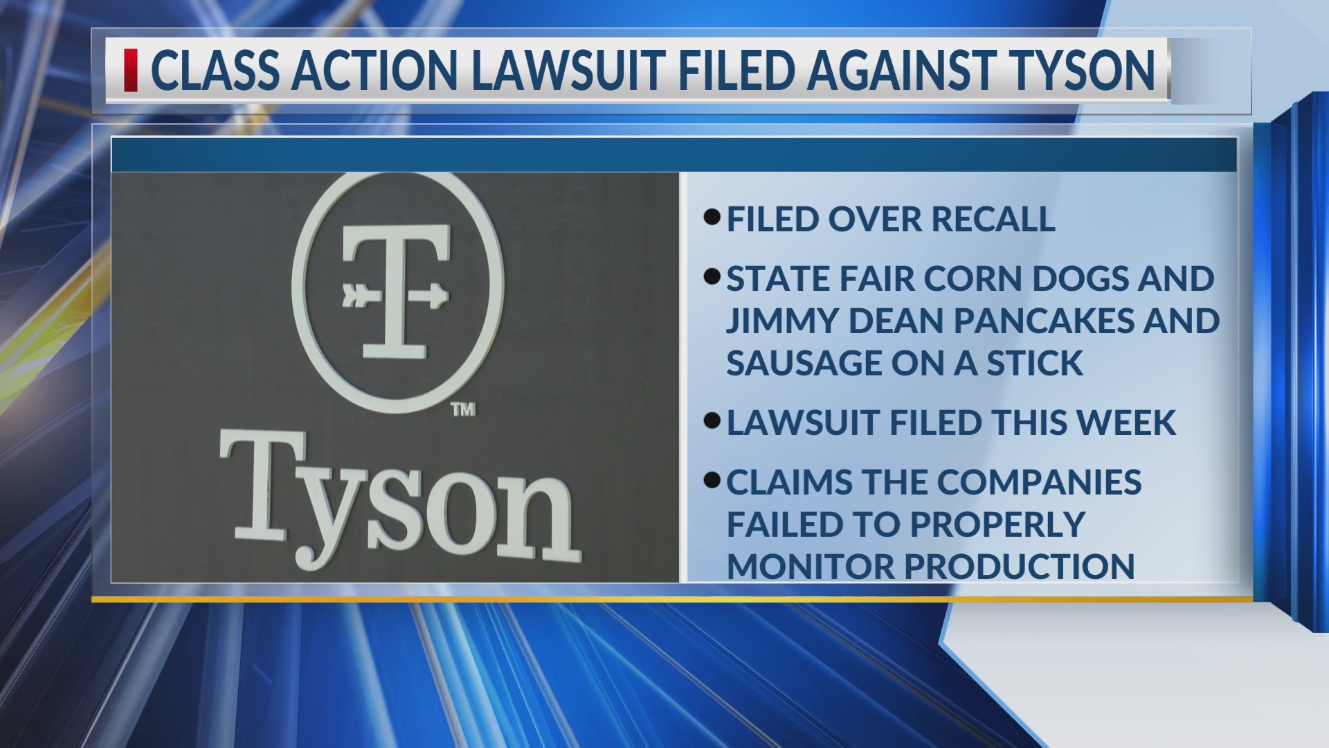 Tyson Foods, Hillshire Farm facing class action lawsuit over corn dog ...
