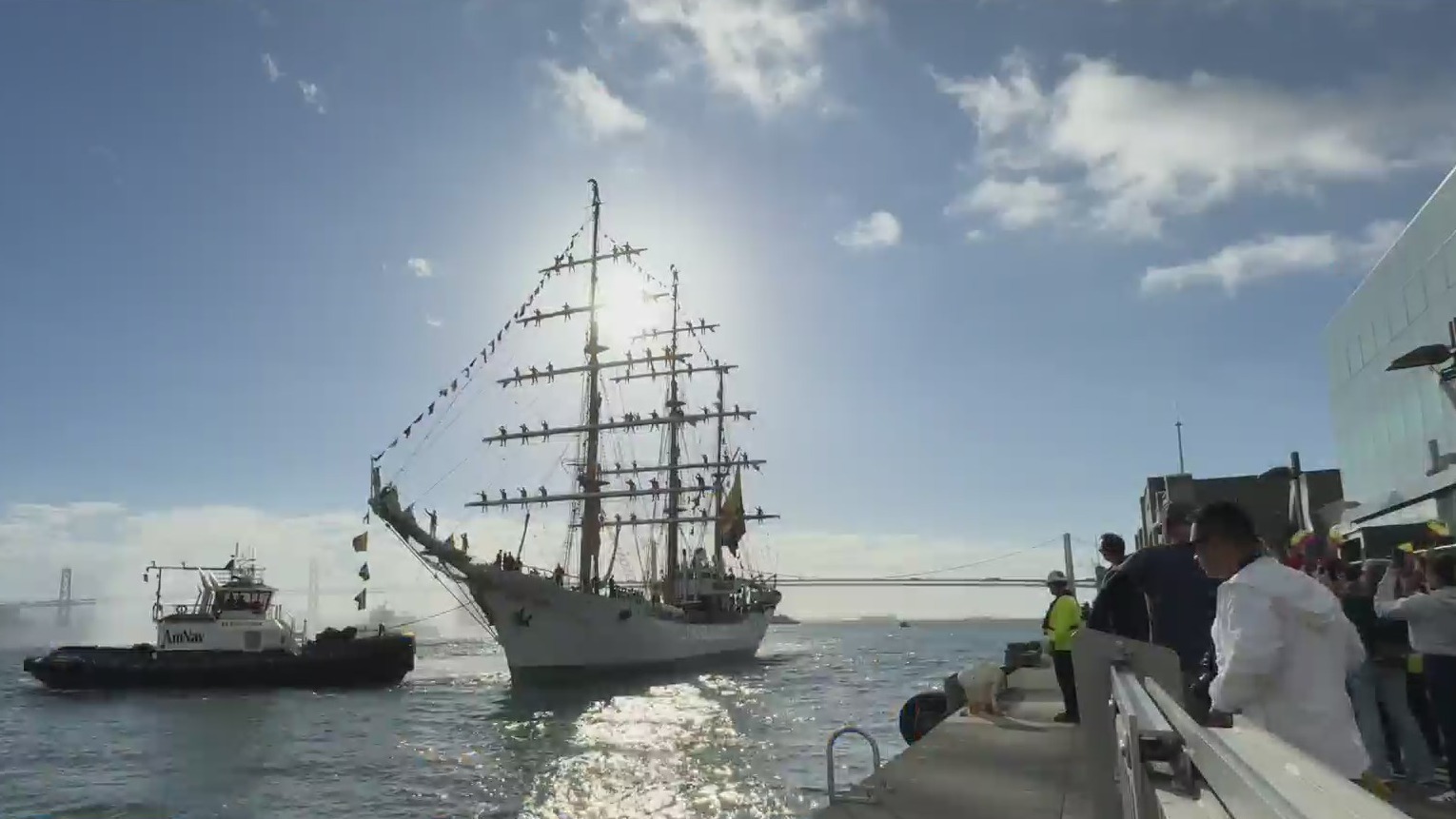 ARC Gloria tall ship from Colombia arrives for San Francisco Fleet Week