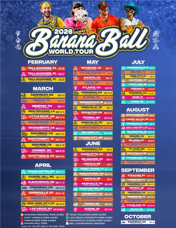Banana Ball is expanding. Two new teams join Savannah Bananas for 2026 ...