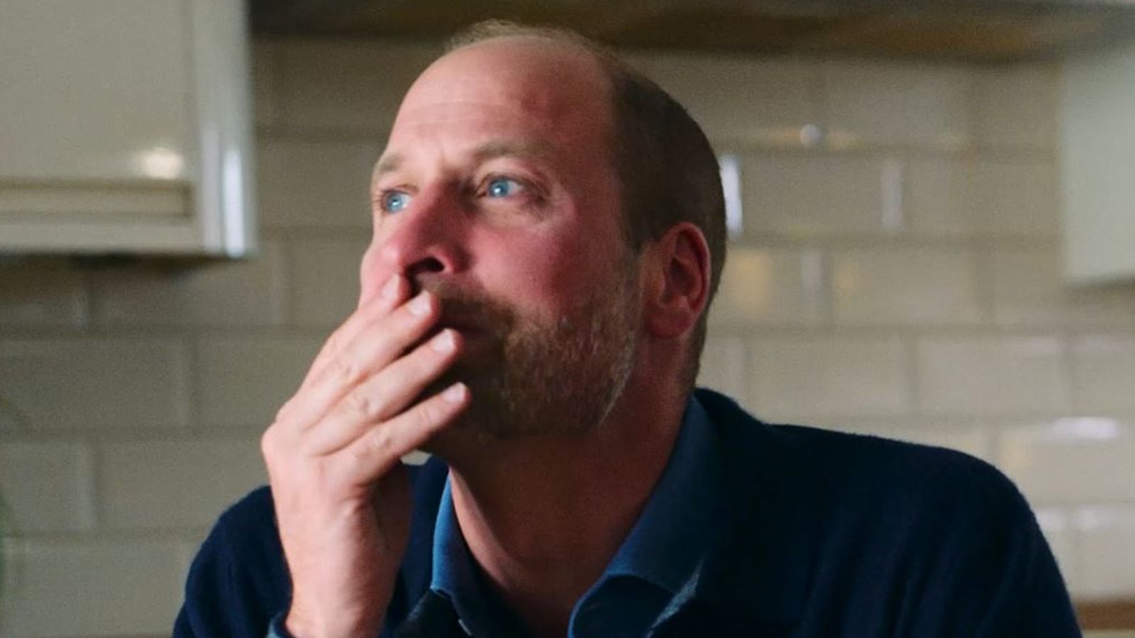 Prince William holds back tears