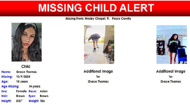 Florida Missing Child Alert: Search Underway For 14-Year-Old Grace ...