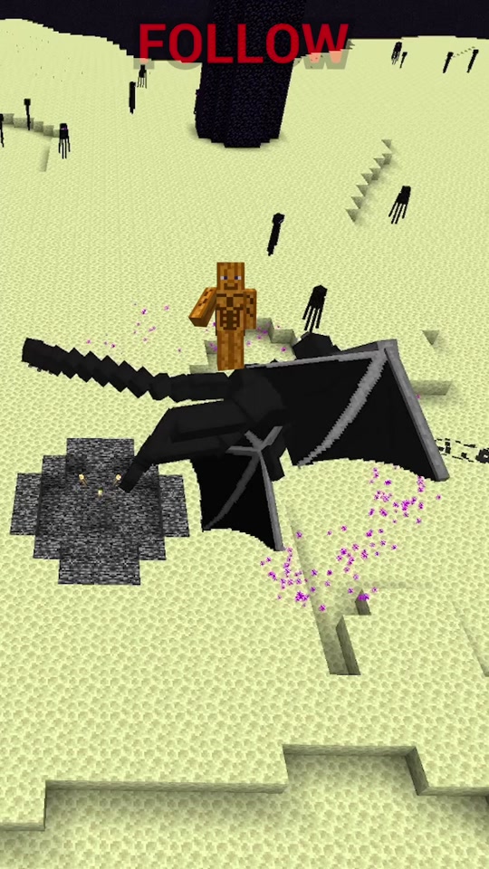 the ender dragon is INSANELY buggy… on bedrock edition #minecraft #mc...