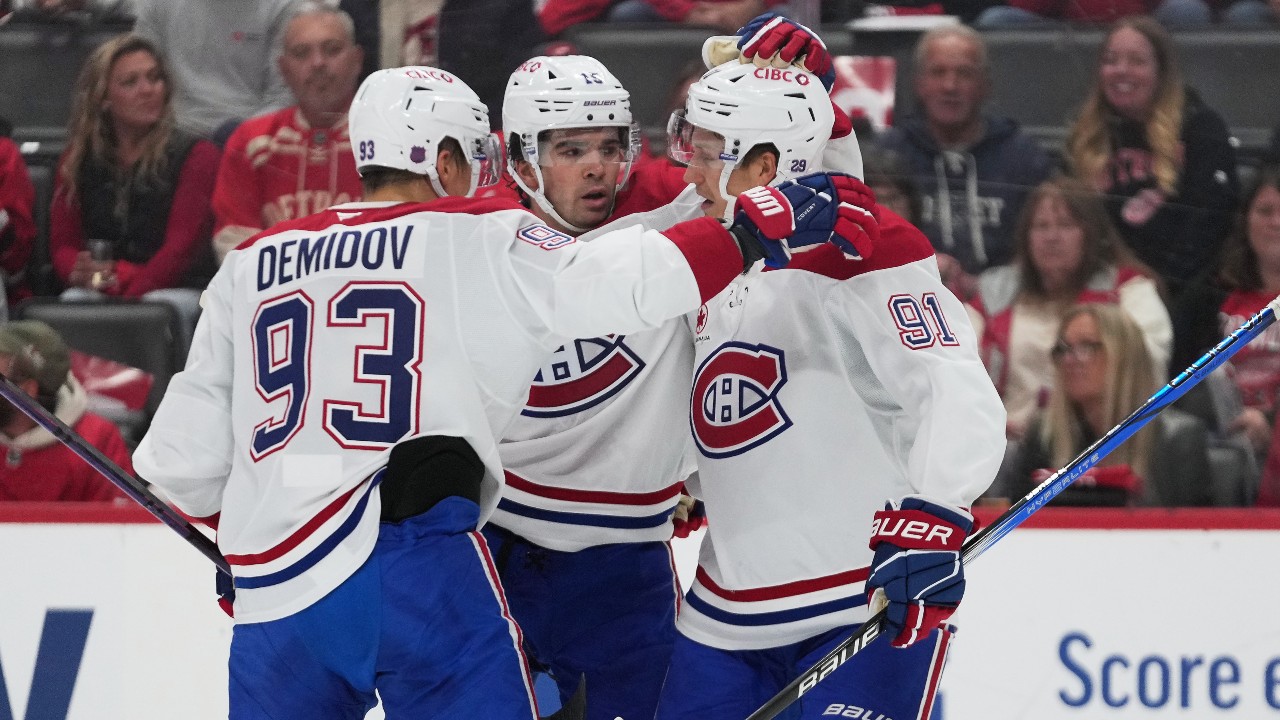 Canadiens score three first-period goals to spoil Red Wings’ season-opener