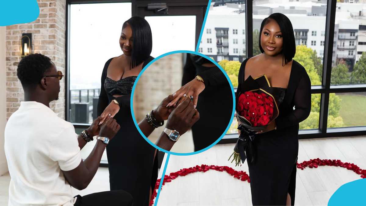 Romantic proposal: Michael Sarpong pops the question in the US in loved ...