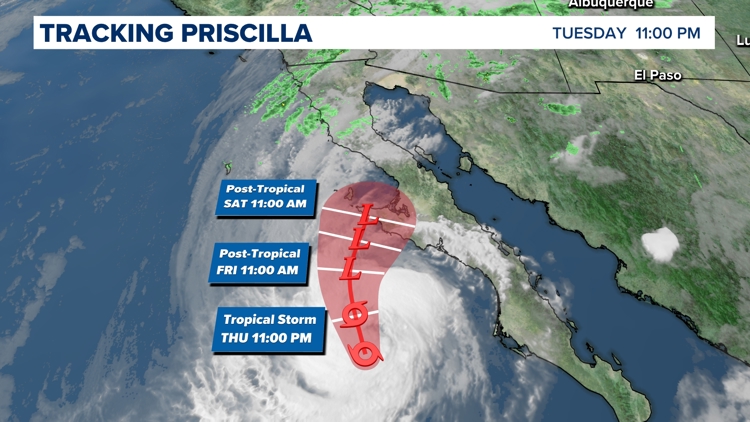 Here's how Tropical Storm Priscilla could impact San Diego