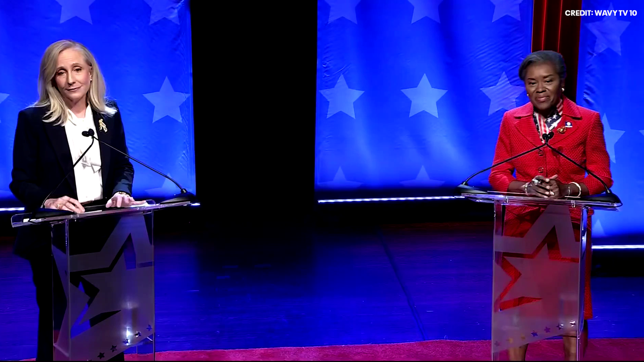 Virginia governor race: Spanberger, Earle-Sears have tense face-off in ...