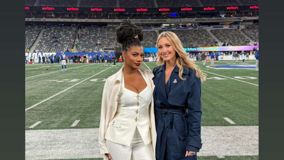 Taylor Rooks dazzles in all-white fit for shocking Giants win over Eagles