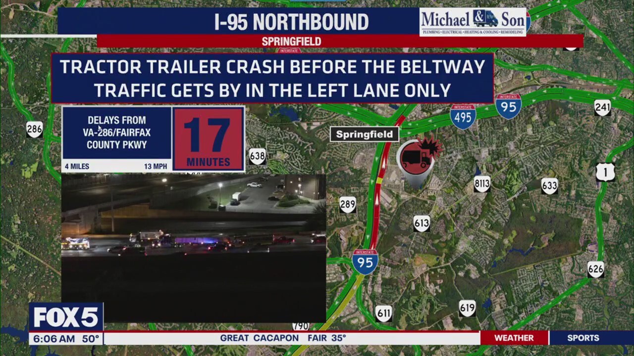 School bus, tractor-trailer crash delays traffic near Springfield
