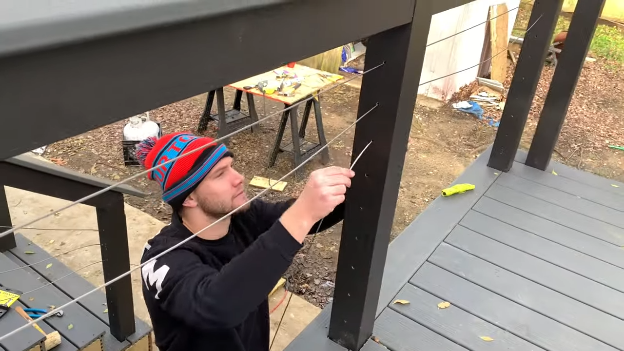 How to install DIY wire railing for your deck