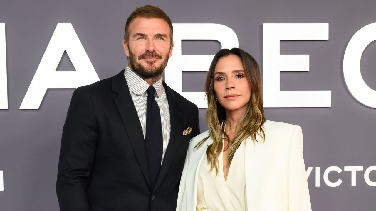 I spied this bold color combination in Victoria Beckham's dressing room ...