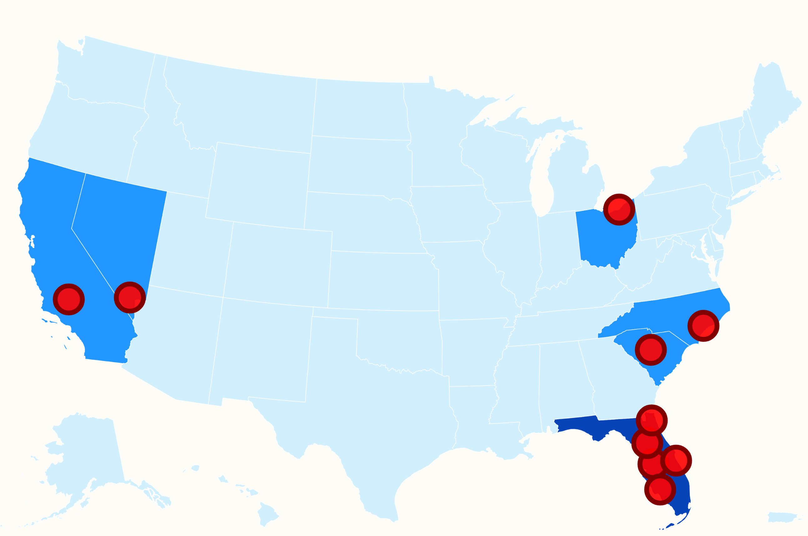 Map shows where home foreclosures are surging