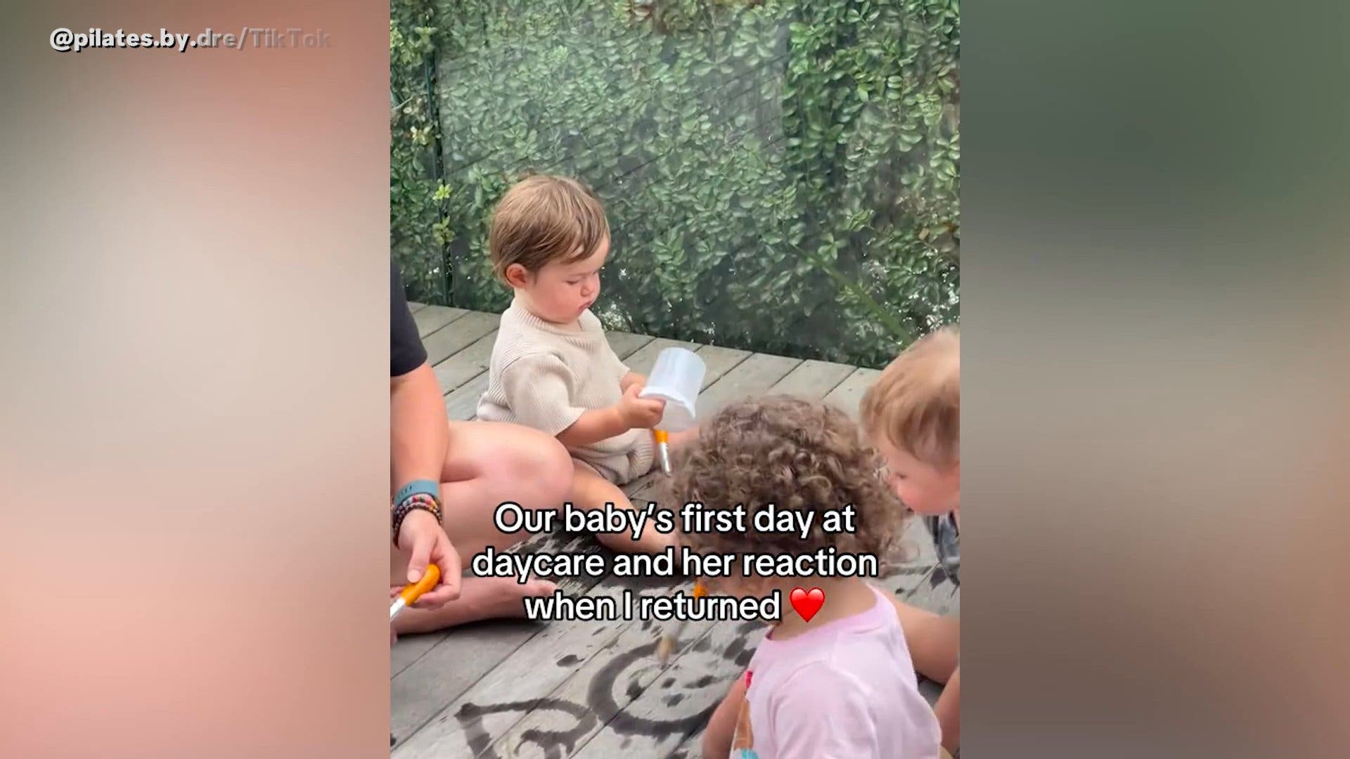 Mom Picks Daughter Up From First Day of Daycare-Unprepared For her Reaction