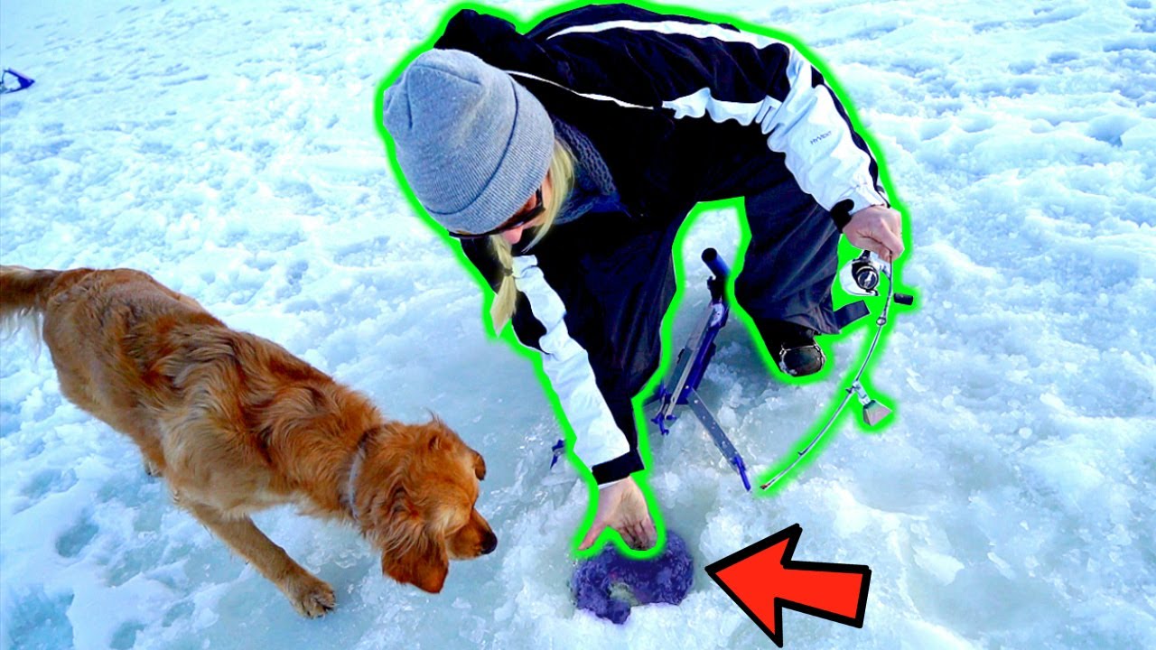 Ice fishing with my wife nets the biggest fish ever