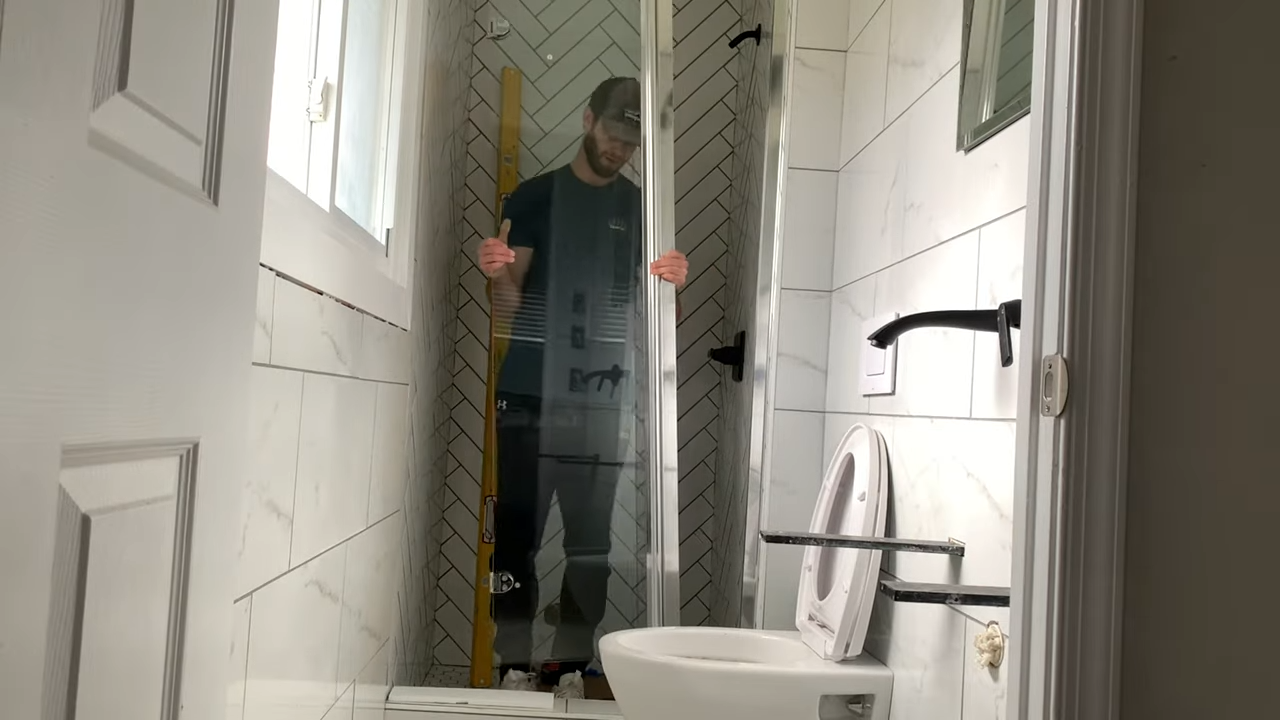 How to install a bifold shower door step by step