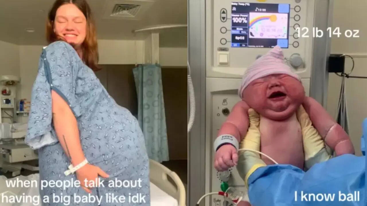 World’s jumbo baby born in the US weighing 12 pounds 14 ounces amazes ...