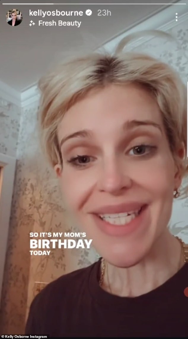 Kelly Osbourne throws mum Sharon a sweet surprise on her first birthday ...
