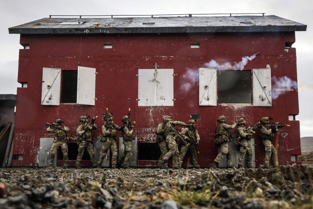 Royal Marine commandos in ultra-realistic war simulation this week